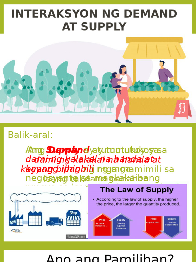 Aralin 11 Interaksyon NG Supply at Demand | PDF
