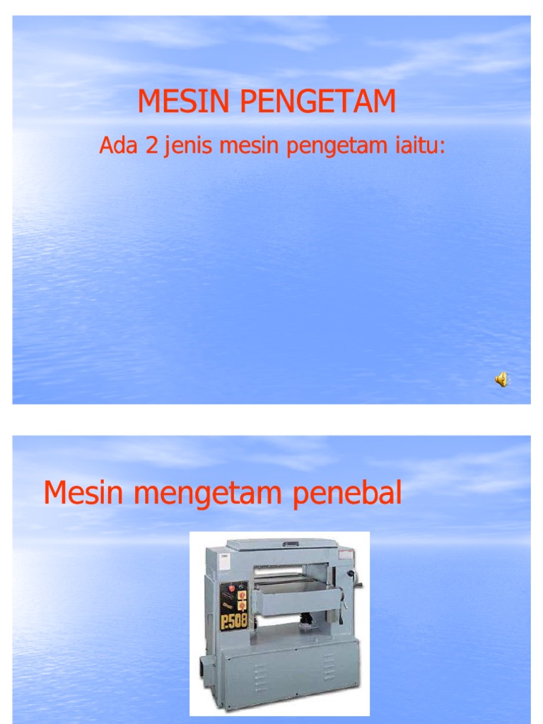 Mesin Pengetam | PDF