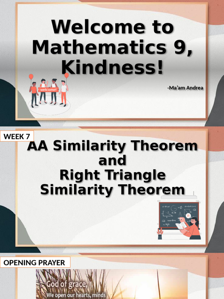 AA Similarity Theorem in Geometry | PDF | Triangle | Geometry
