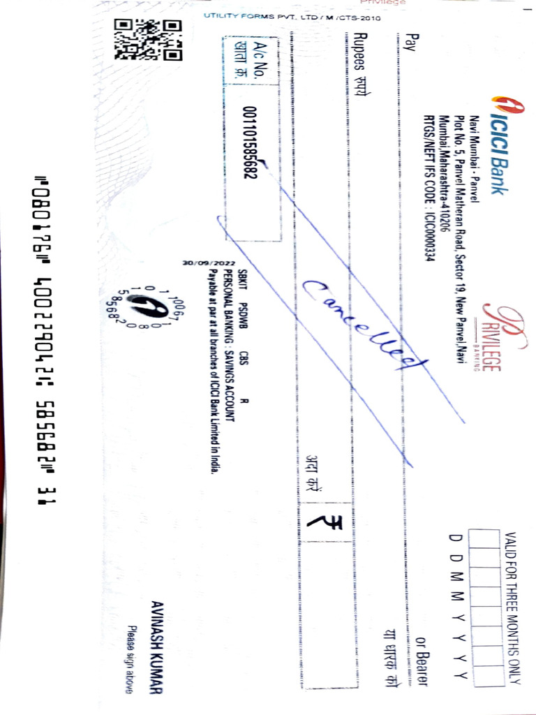 Understanding Scanned Cheque Copies | PDF