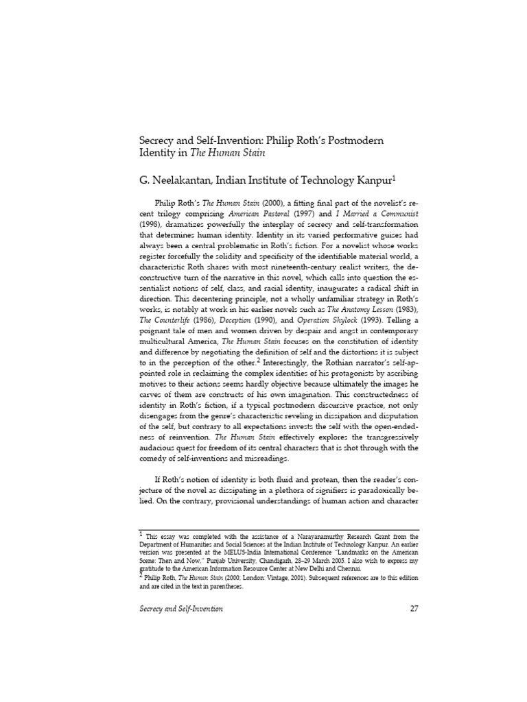 Secrecy_and_Self_Invention_Philip_Roths | PDF