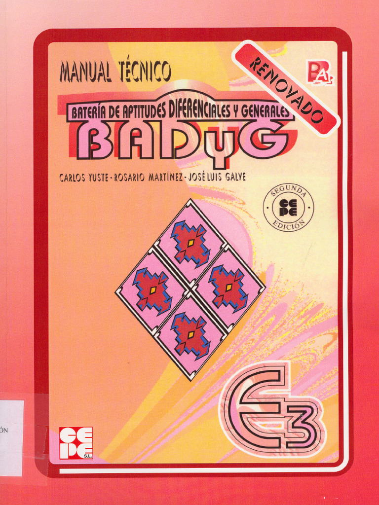 BADyG-E3 Manual Completo | PDF