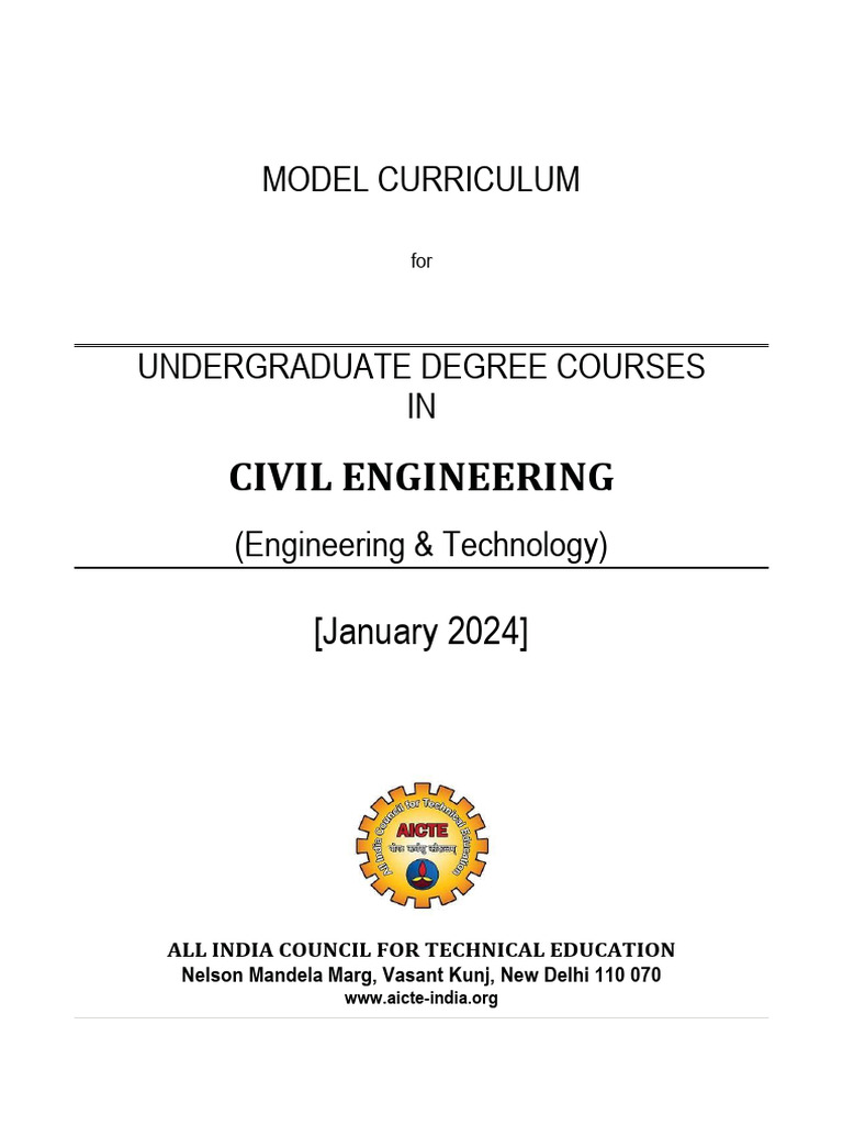 AICTE Model Curriculum UG Civil 2024 | PDF | Integral | Electric Motor
