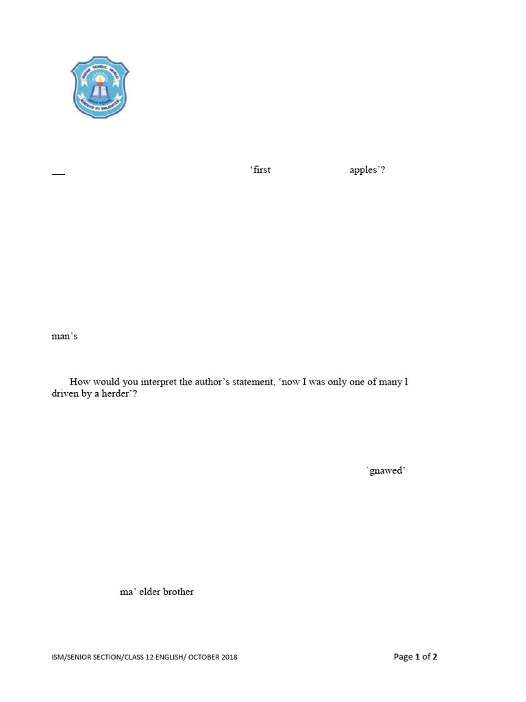 Class 12 English: Zitkala-Sa & Bama Insights | PDF