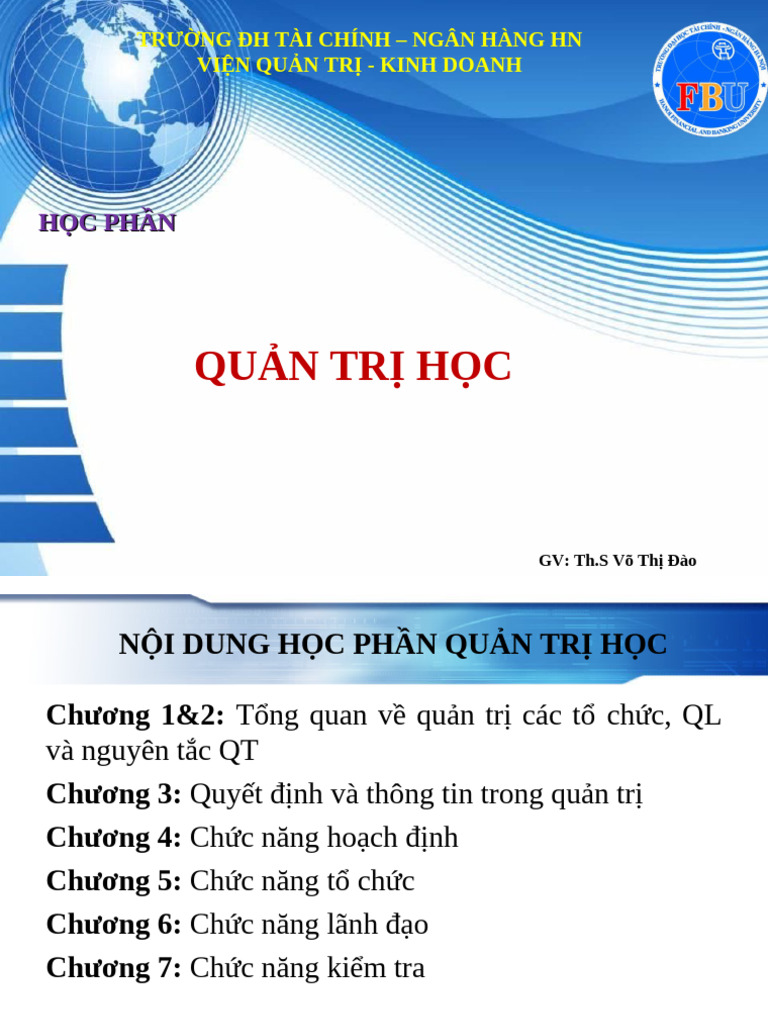NỘI DUNG ÔN TẬP QTH 3TC | PDF