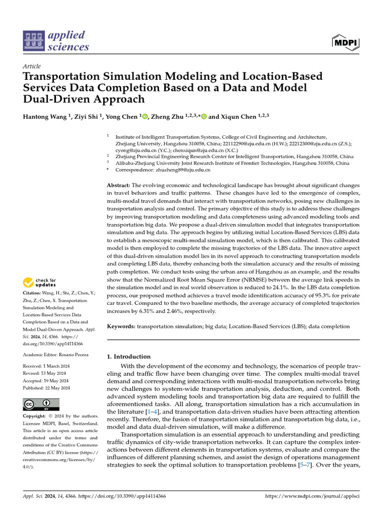 Transportation Simulation Modeling and Location-Ba | PDF | Simulation ...