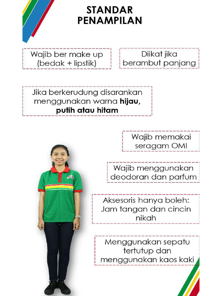 STANDAR PENAMPILAN KARYAWAN TOKO OMI (WANITA) | PDF