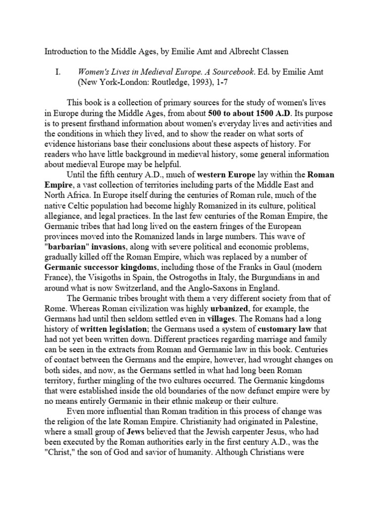 Introduction-to-the-Middle-Ages | PDF | Renaissance | Chrétien De Troyes