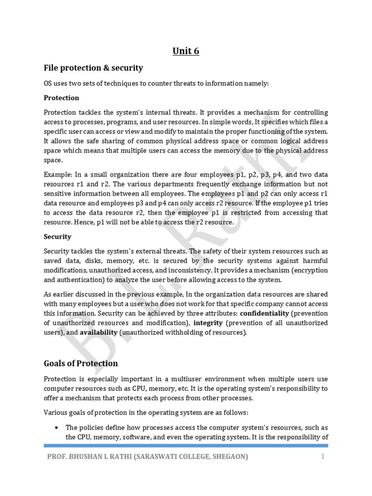 Unit 6 (1) | PDF | Computer Security | Security