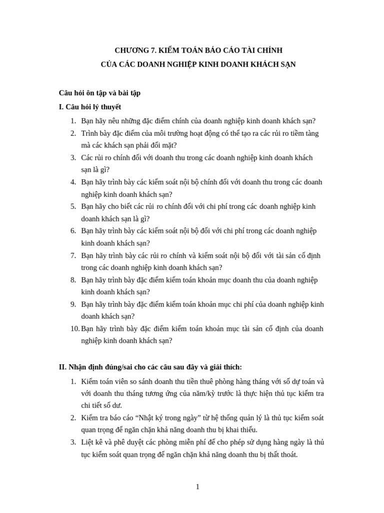 Btap Kiểm hotel | PDF