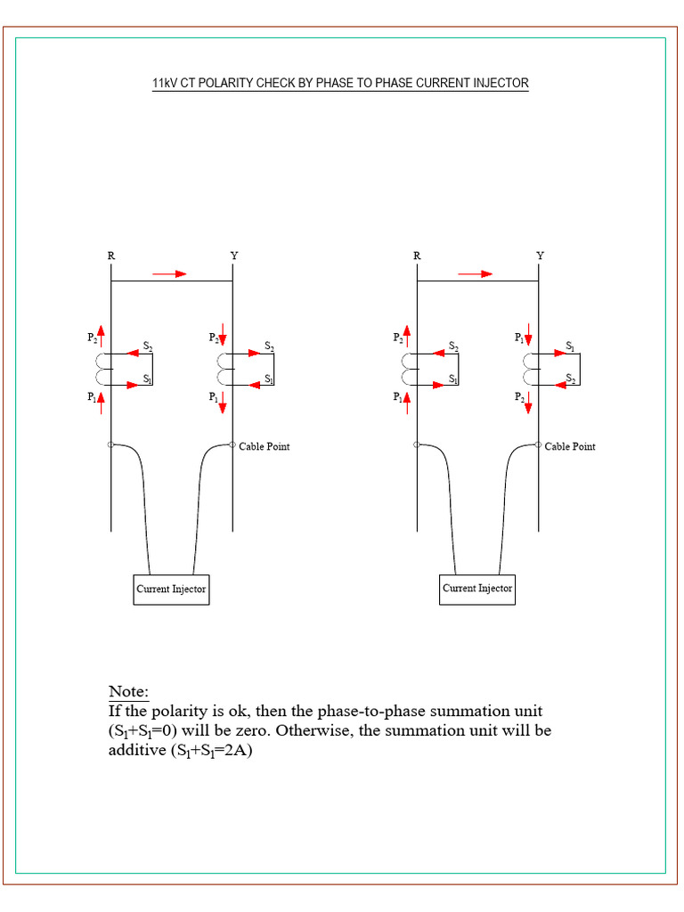 11kV CT Polarity Check | PDF