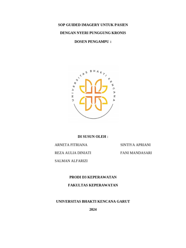 SOP Guided Imagery - Kel 2 Komplementer | PDF