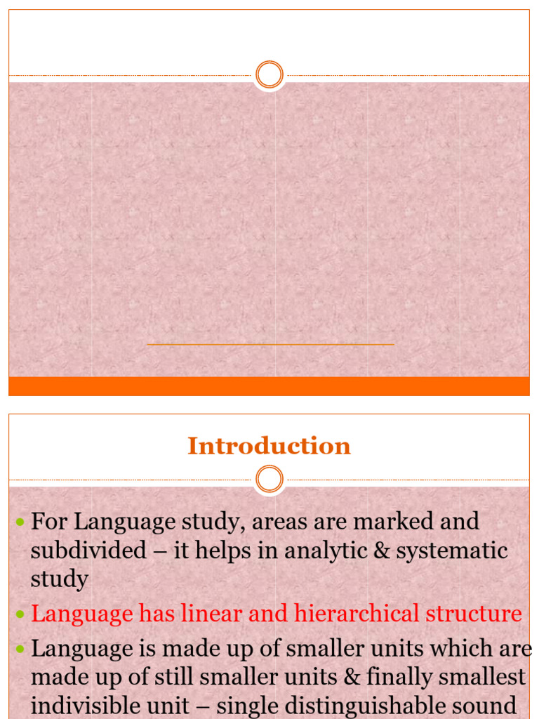 Levels of Linguistic Analysis | PDF | Morphology (Linguistics) | Word
