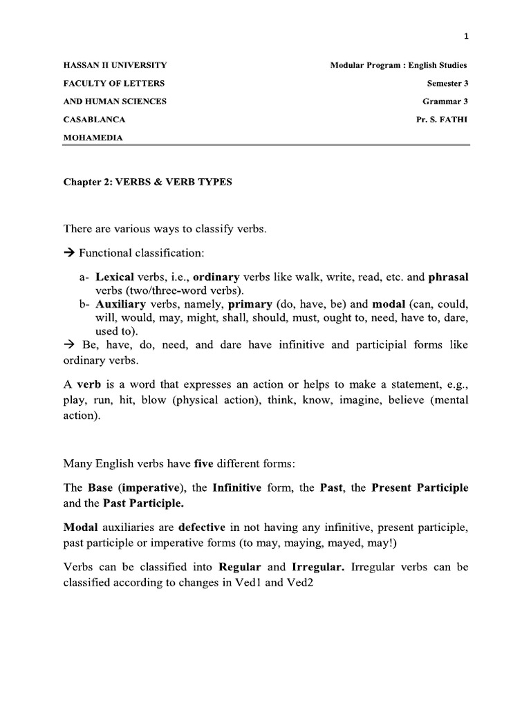 Verbs | PDF
