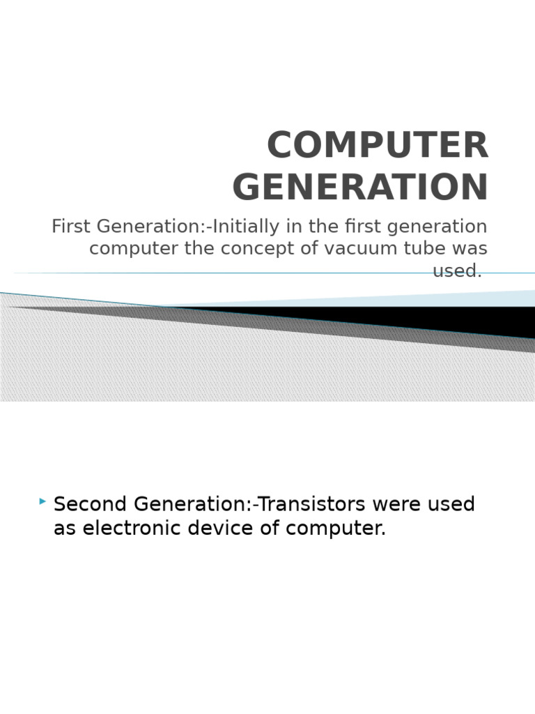 COMPUTER GENERATION | PDF