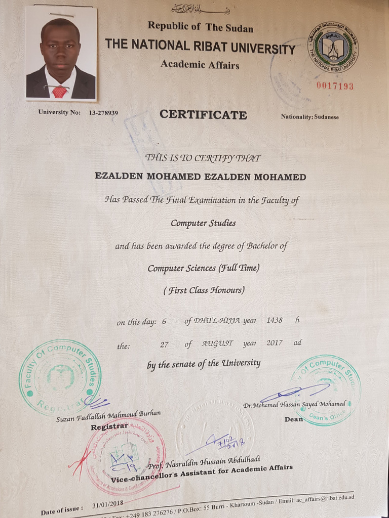 Sudanese Computer Science Graduate | PDF