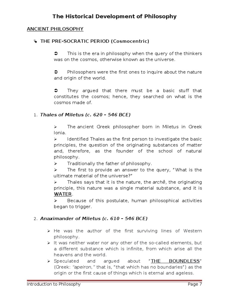 Historical Development of Philosophy | PDF | Socrates | Thomas Aquinas