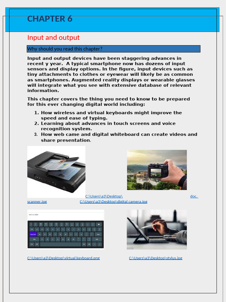 Input and Output | PDF