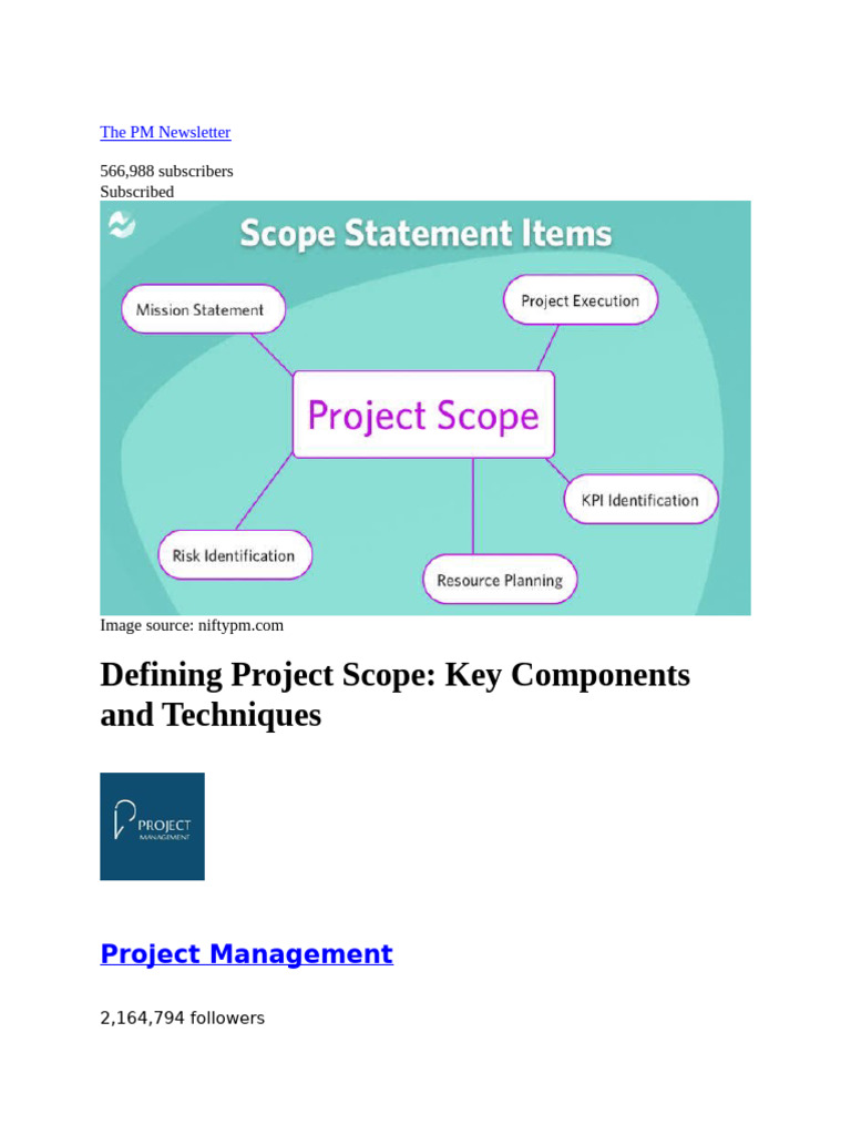 Defining Project Scope Chap5 | PDF | Project Management | Goal