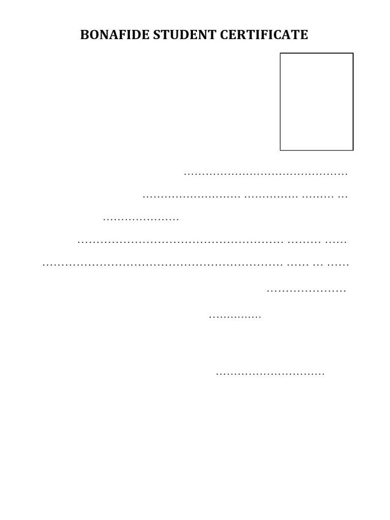 Bonafide Student Certificate 2024-25 | PDF