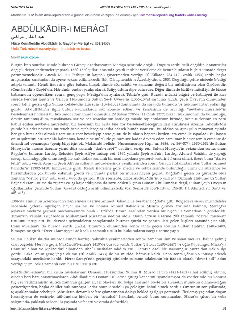 Abdu Lka Di R-I Mera Gi - TDV I Sla M Ansiklopedi - 241121 - 135050 | PDF