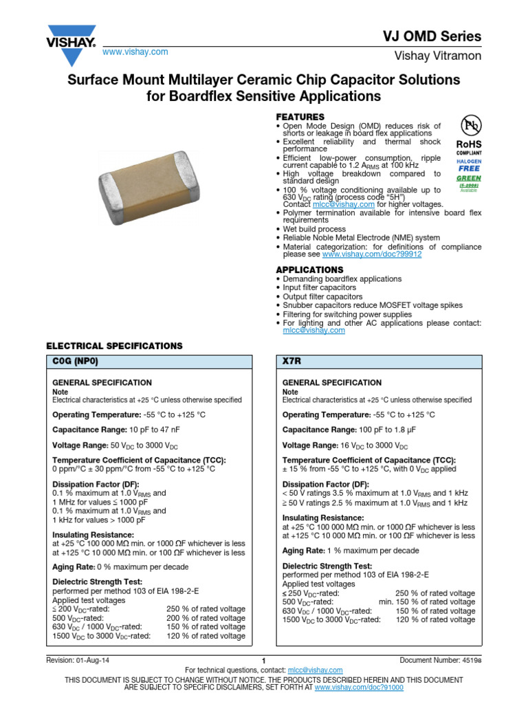 SMD Cap | PDF | Capacitor | Electrical Engineering