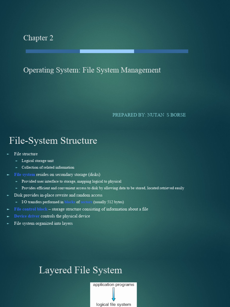 Chapter 2_ File System Management | PDF | File System | Computer File Chapter 2_ File System Management | PDF | File System | Computer File