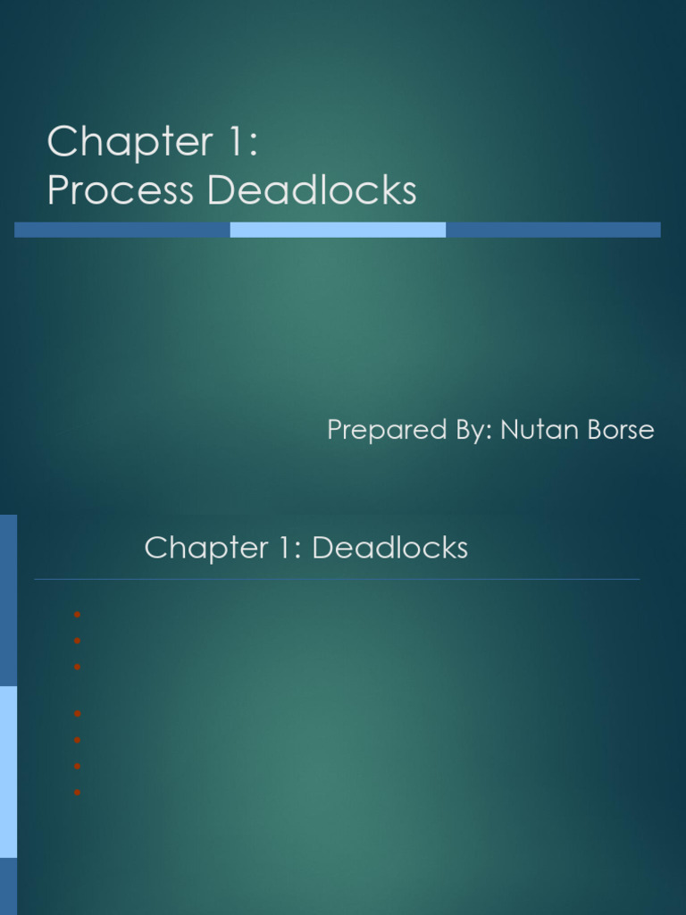 Chapter 1 - Process Deadlocks | PDF | Algorithms | Computing