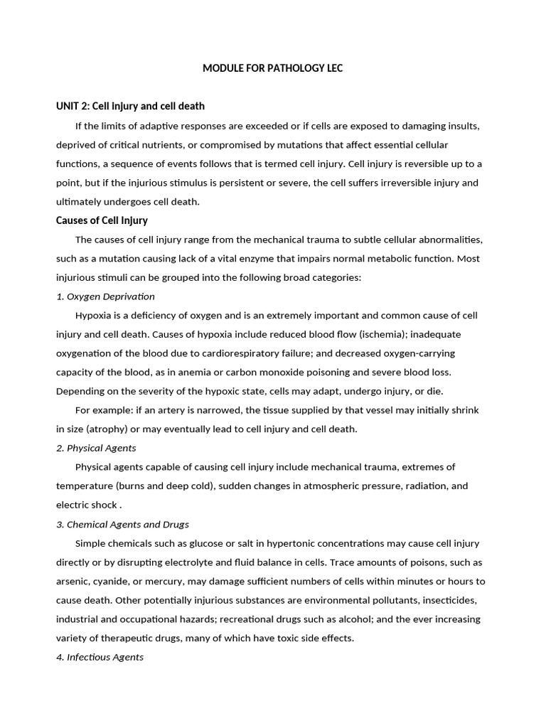 2-MOD-PATHO-LEC-CEL-INJ-CELL-DEATH.-PATTERN-OF-NECROSIS | PDF | Necrosis | Apoptosis