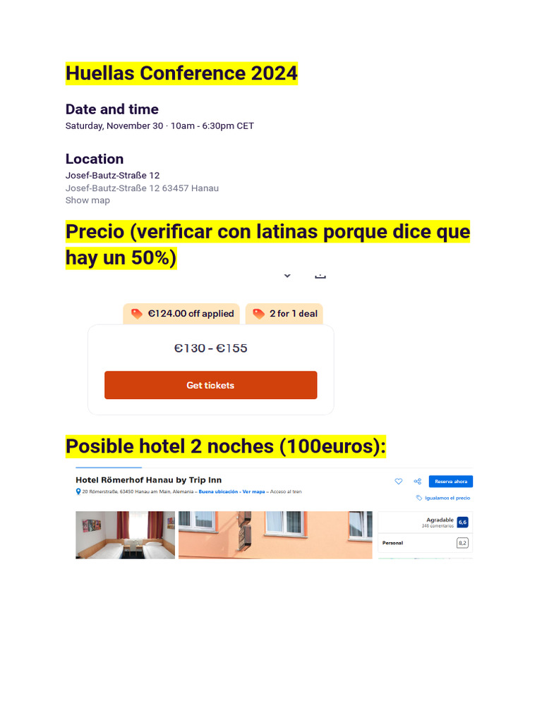 Huellas Conference | PDF