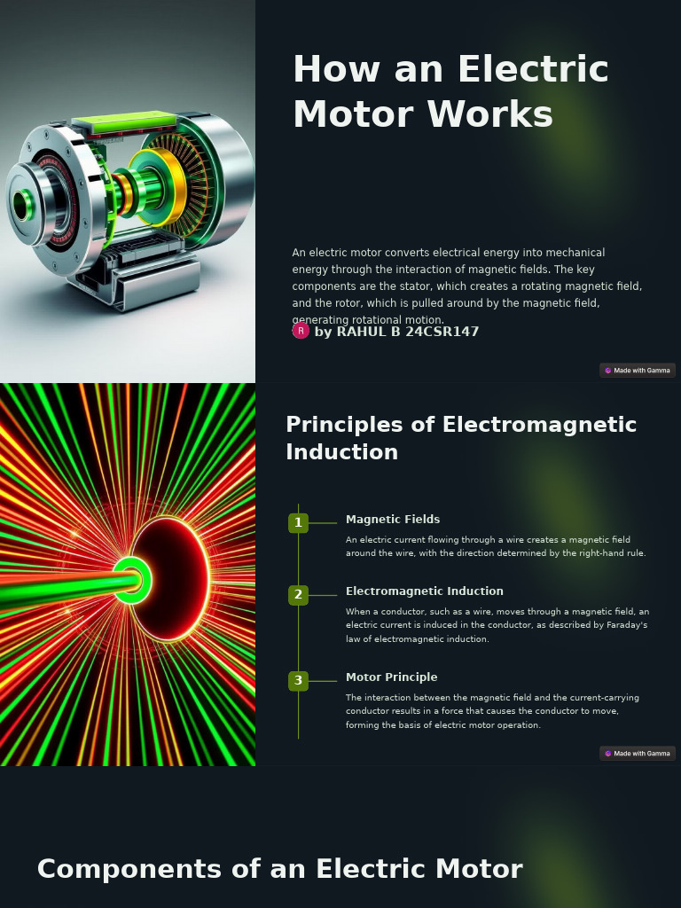 How an Electric Motor Works | PDF