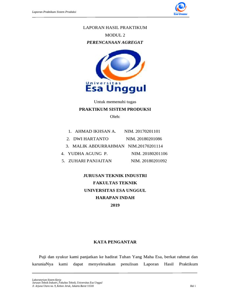 Laporan Prak. Sisprod Modul 2 jo | PDF