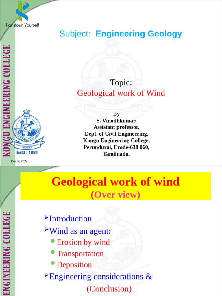 1.5 Geological Work of Wind 21.07.2020 | PDF | Dune | Wound