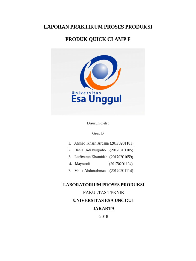 Laporan Praktikum Proses Produksi | PDF