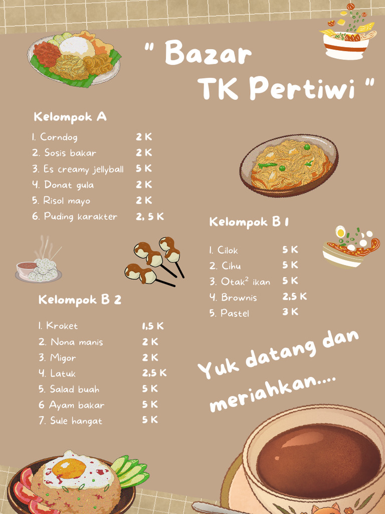 Cokelat Dan Putih Ilustrasi Menu Restoran - 20240227 - 142717 - 0000 | PDF