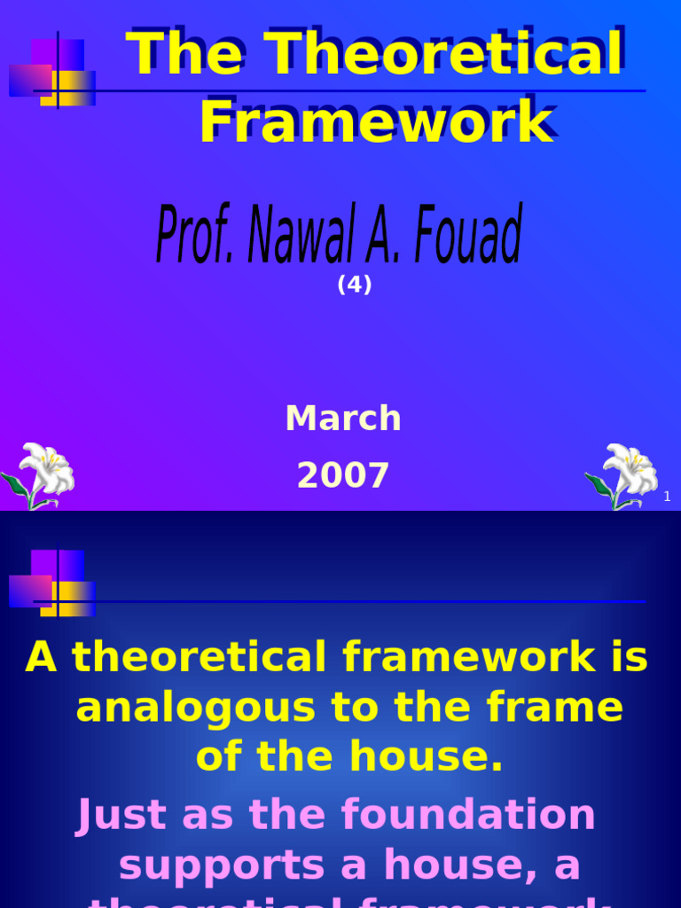 Understanding Theoretical Frameworks | PDF | Theory | Hypothesis