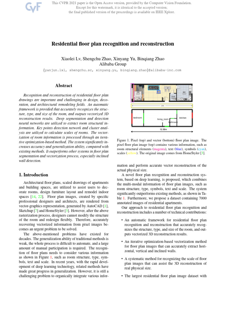 LV Residential Floor Plan Recognition and Reconstruction CVPR 2021 ...