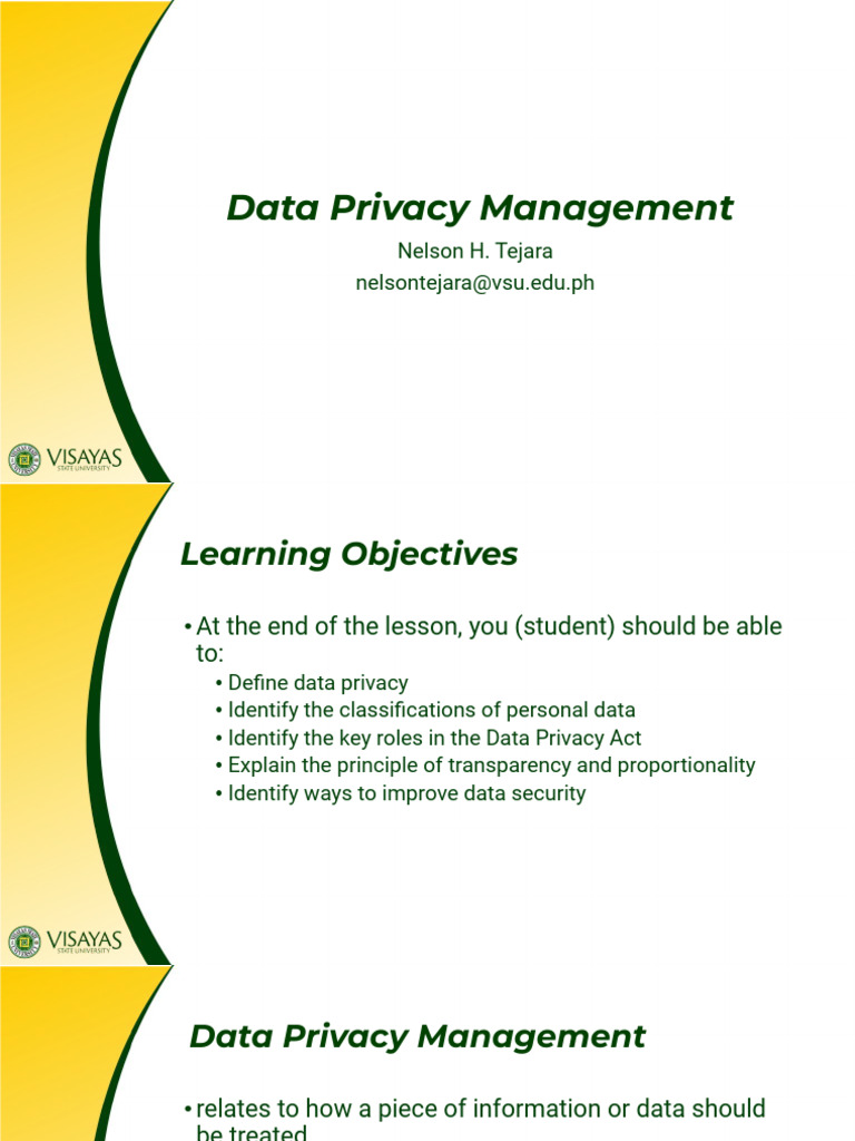 Data Privacy Act & Security Guide | PDF | Password | Privacy