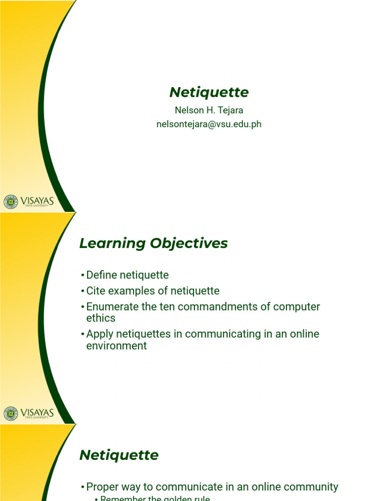 Netiquette | PDF