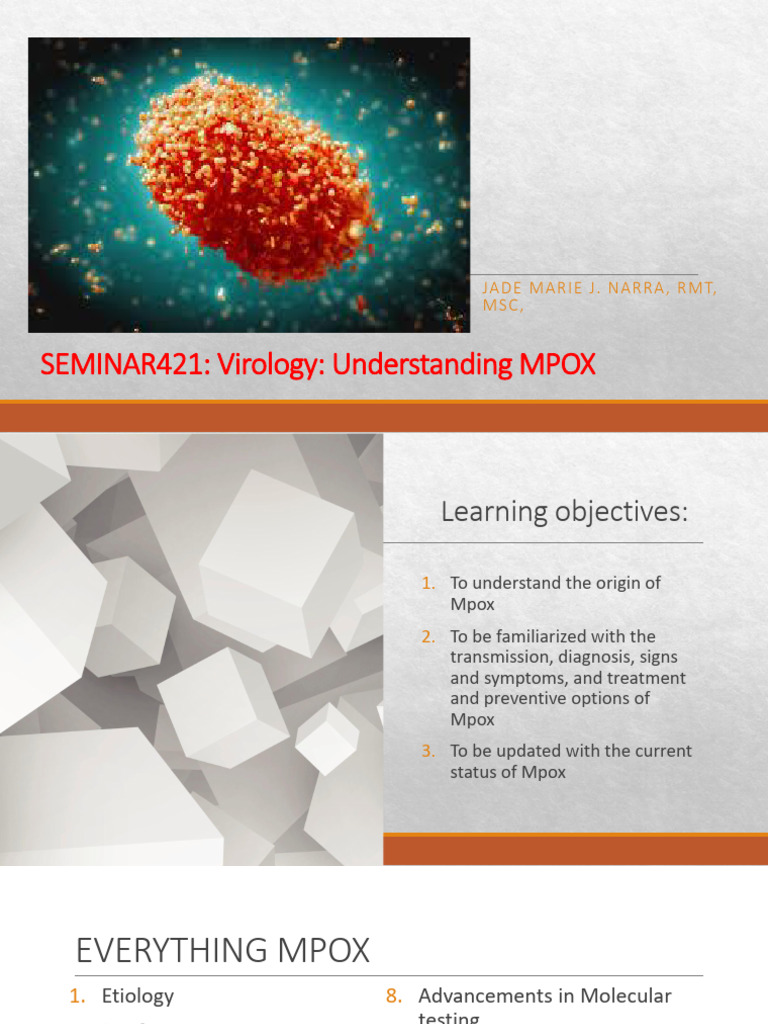 SEMINAR 421 Understanding Mpox | PDF | Polymerase Chain Reaction | Crispr