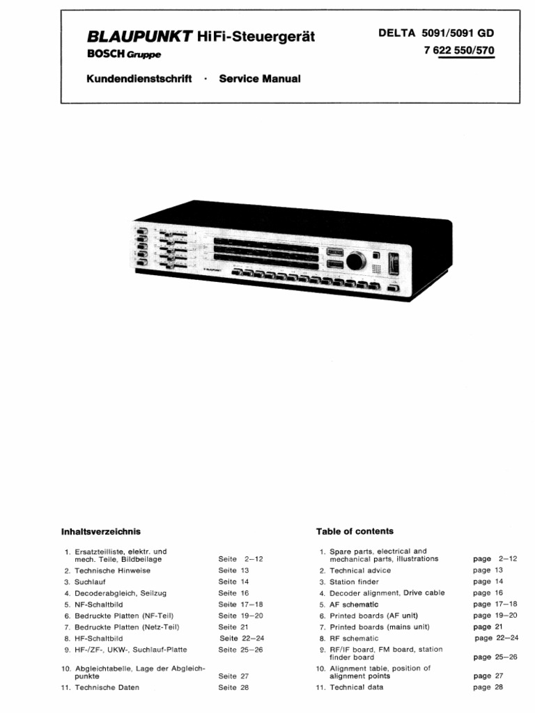 Blaupunkt Delta 5091 GD SM | PDF