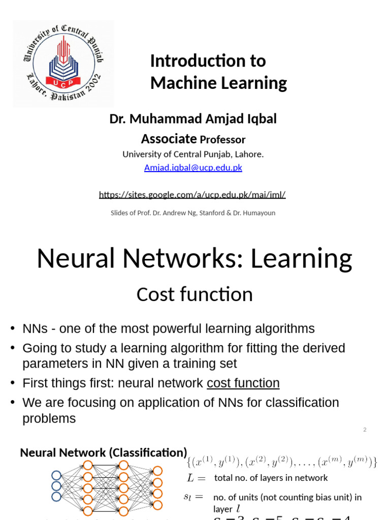 9 Neural Networks Learning | PDF | Artificial Neural Network | Applied Mathematics