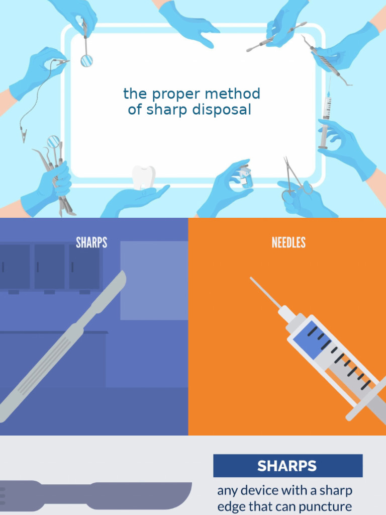 Clarify The Proper Method of Sharp Disposal | PDF