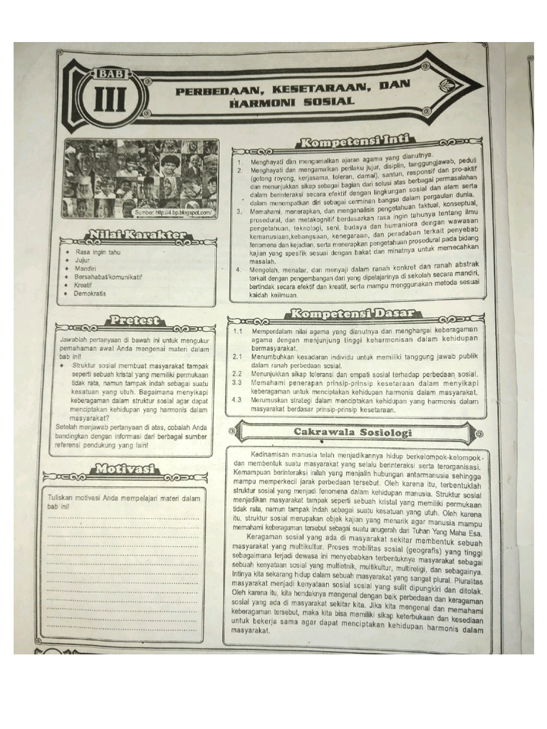 Perbedaan, Kesetaraan, Harmoni Sosial | PDF