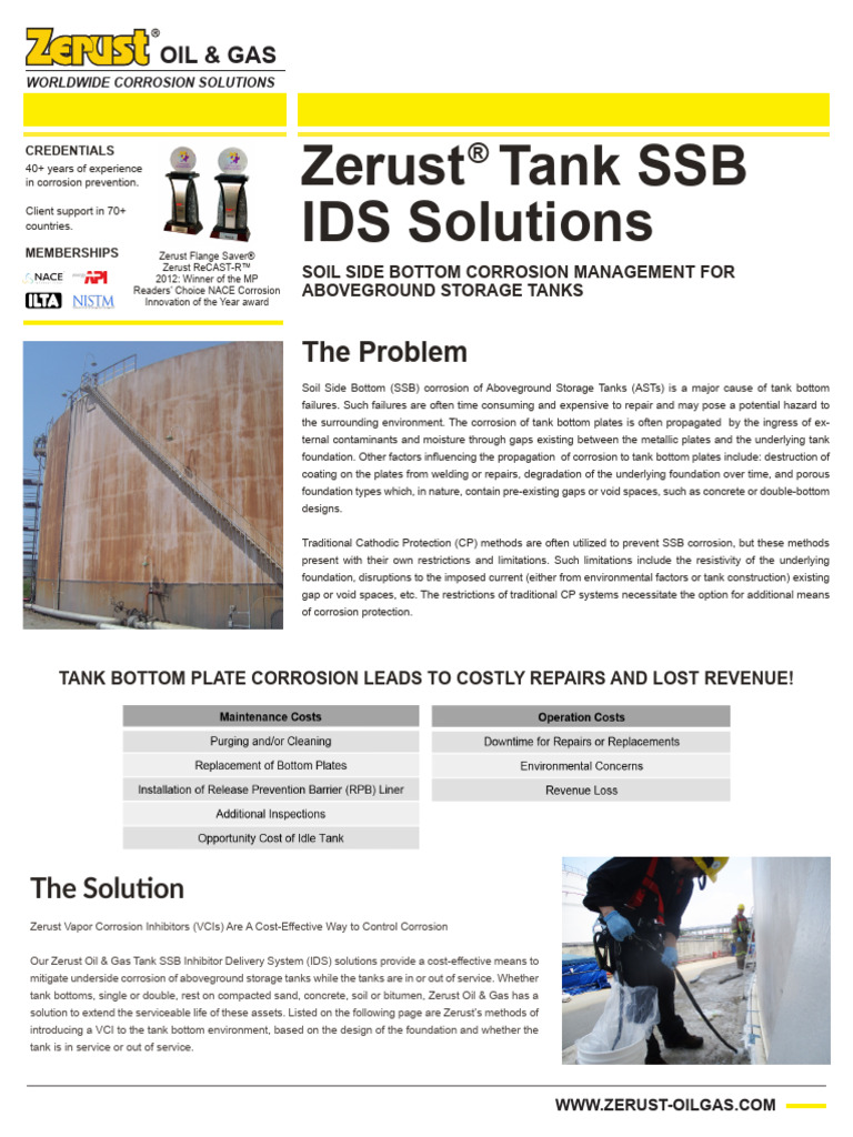 Zerust_Tank SSB | PDF | Corrosion | Pipe (Fluid Conveyance)