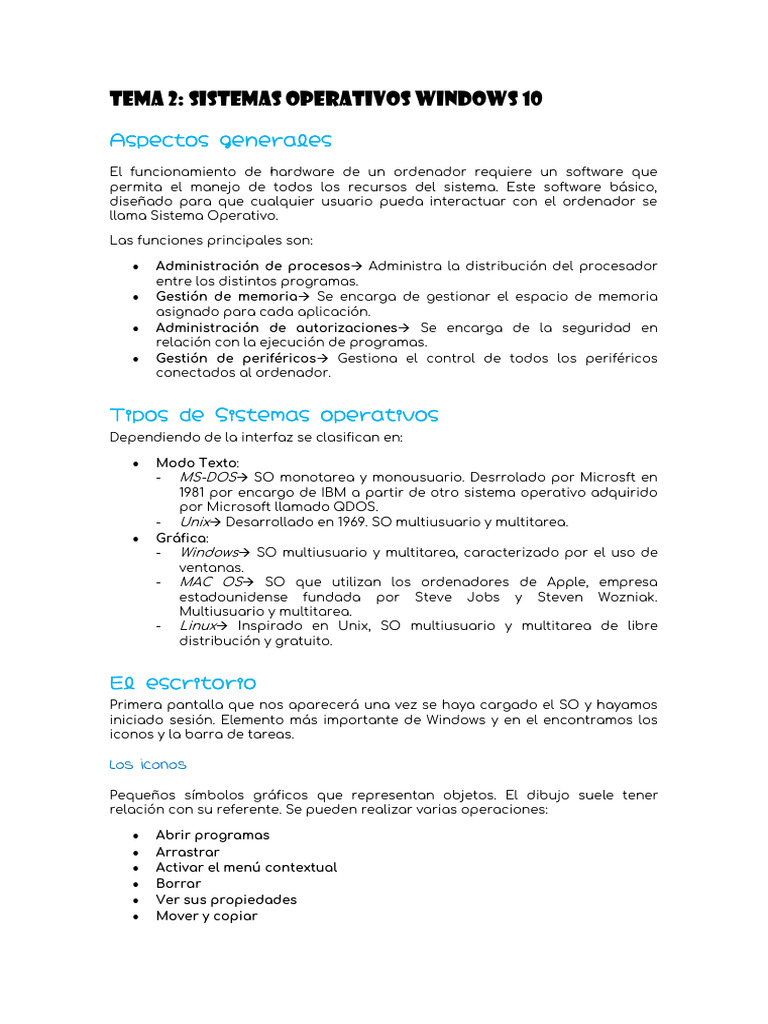 Tema 2 Informatica | PDF | Ventana (informática) | Archivo de computadora