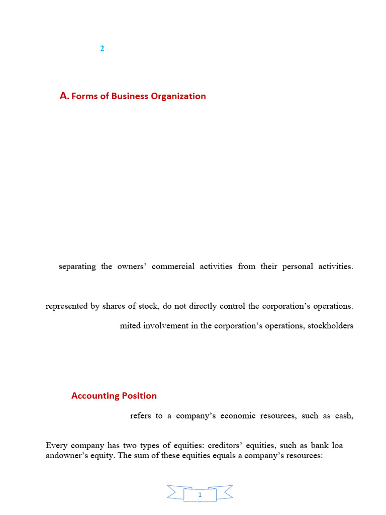 Accounting Position | PDF | Partnership | Equity (Finance)
