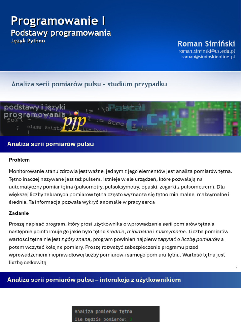 ProgI_KognĆwAnalizaPulsów_00 | PDF