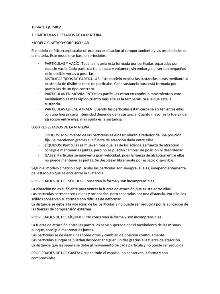 Tema 1. Química | PDF | Fuerza | Importar
