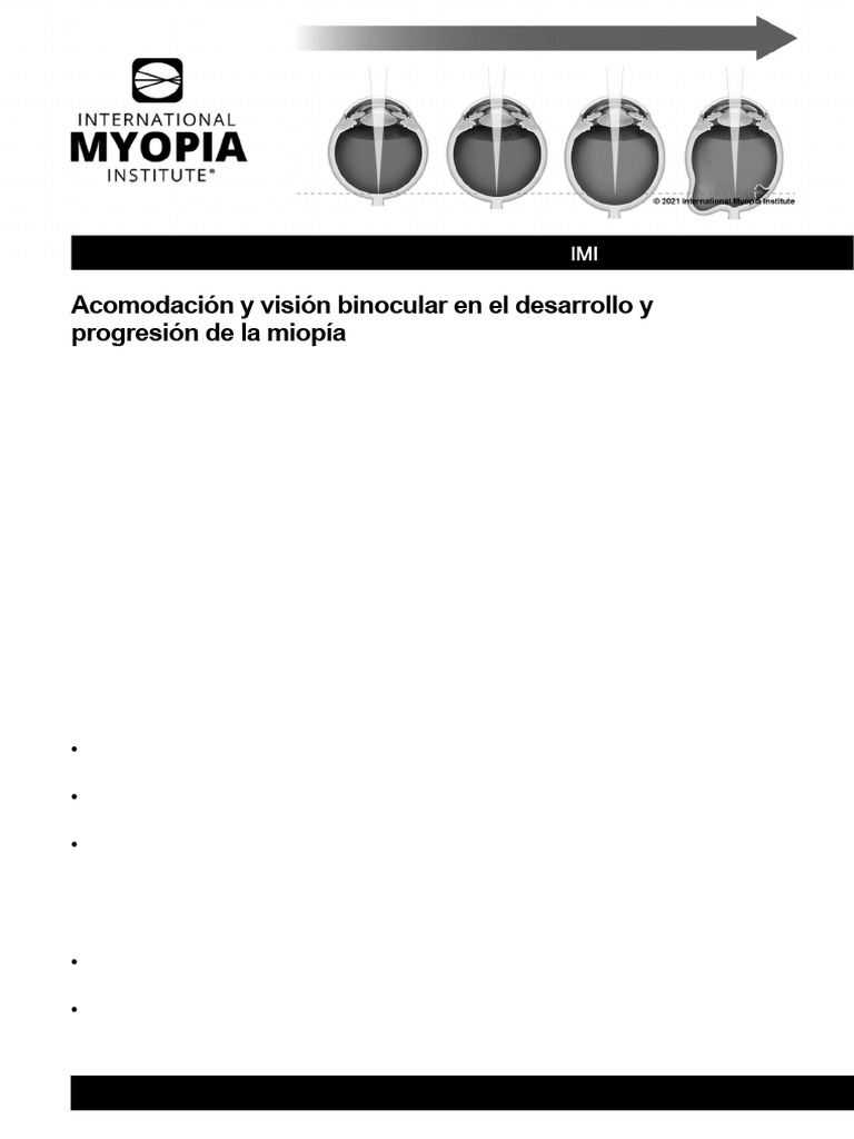Acomodación y Miopía: Hallazgos Clave | PDF | Miopía | Percepción visual